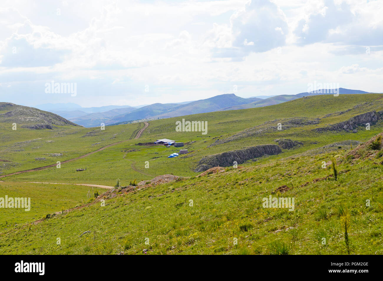 Highland landscape from central Turkey, close to border between Sivas ...