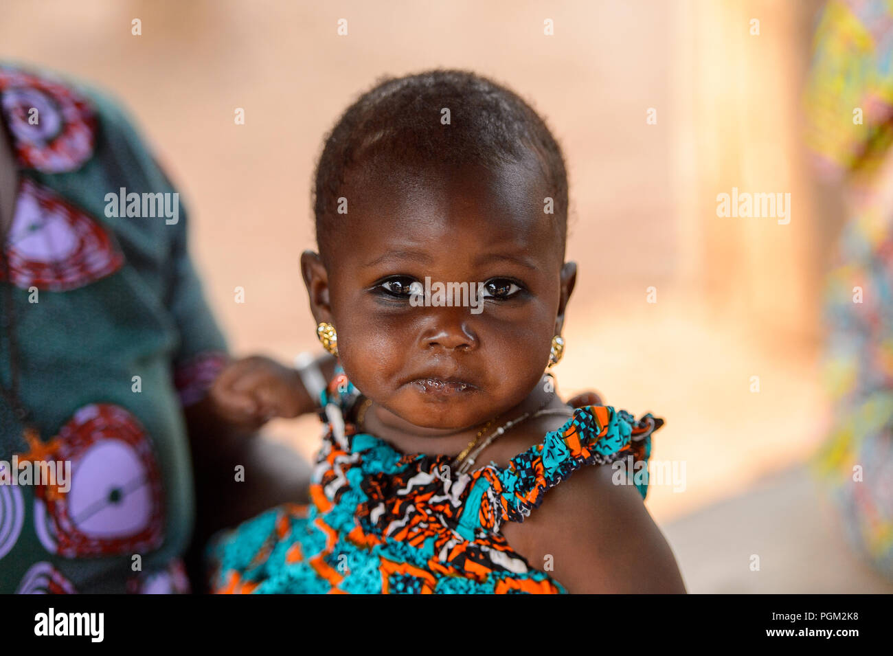 BOHICON, BENIN - JAN 12, 2017: Unidentified Beninese baby girl in ...