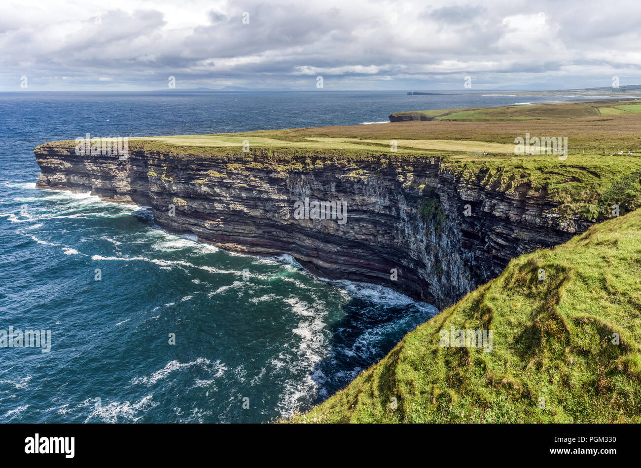 An amazing cliff formation at Ceide Fields, County Mayo, Ireland Stock ...