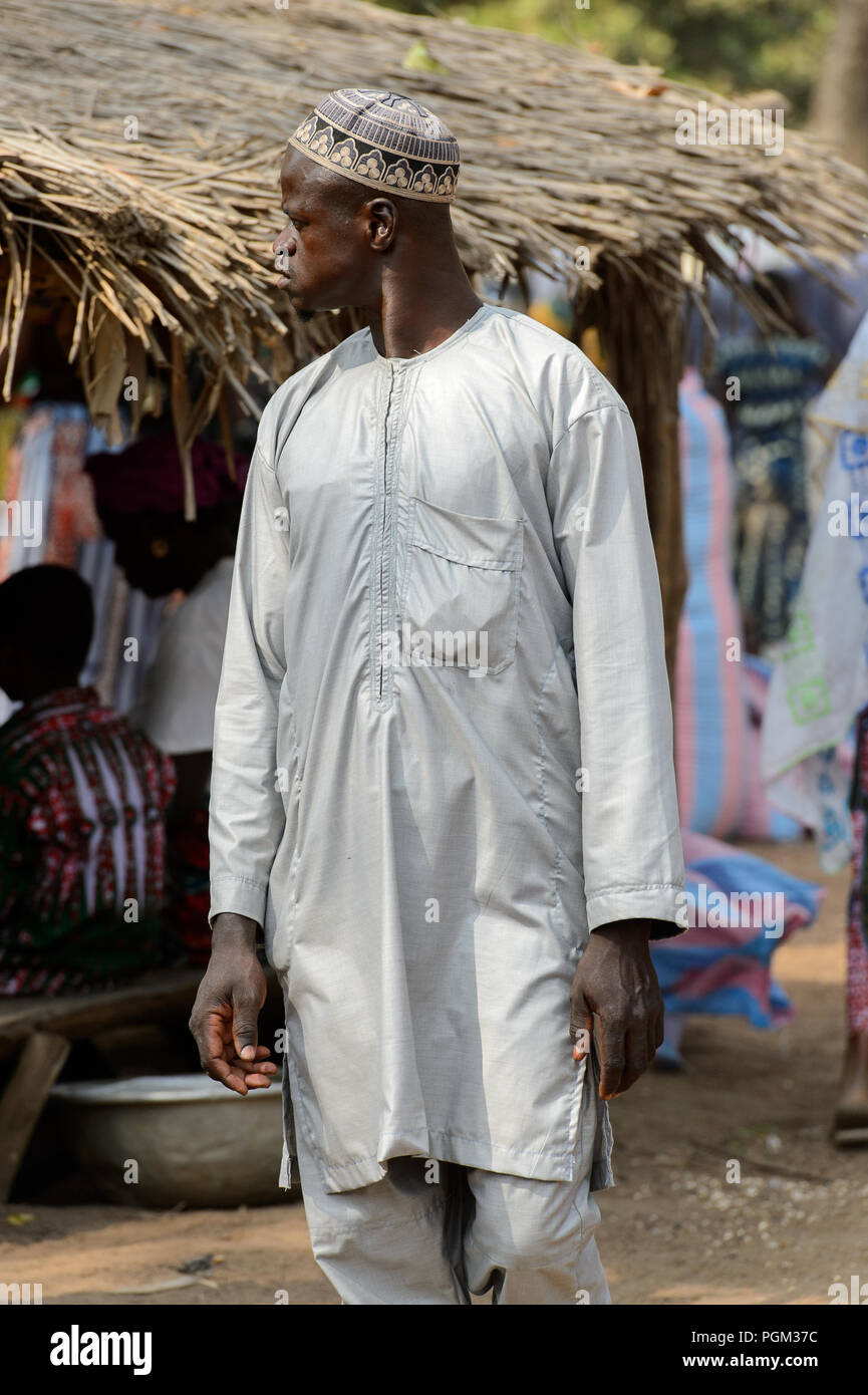 BOHICON, BENIN - JAN 12, 2017: Unidentified Beninese man in national ...