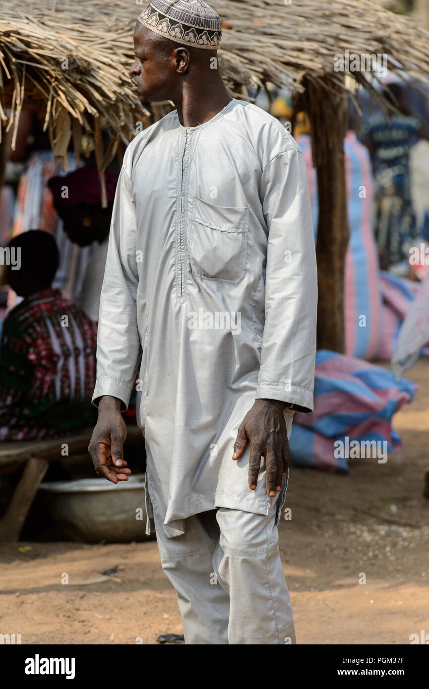 BOHICON, BENIN - JAN 12, 2017: Unidentified Beninese man in national ...