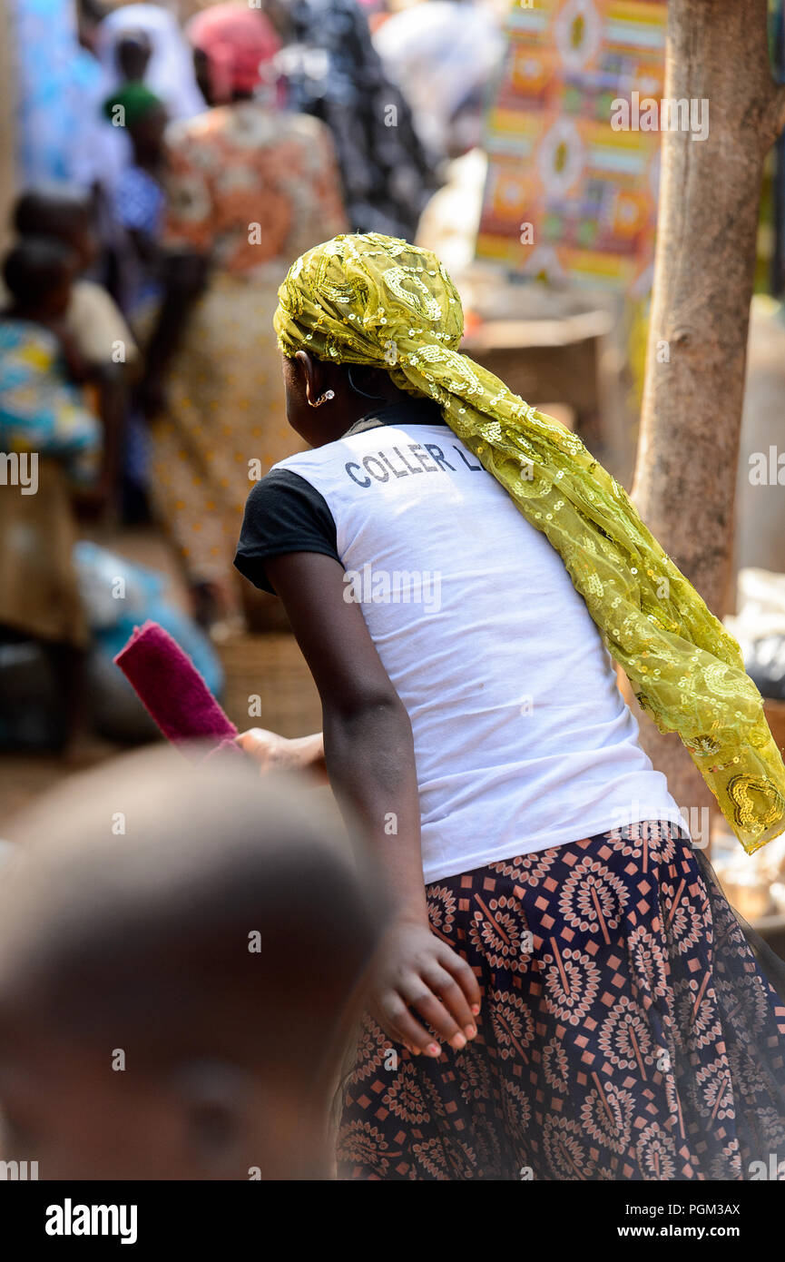 BOHICON, BENIN - JAN 12, 2017: Unidentified Beninese beautiful girl in ...