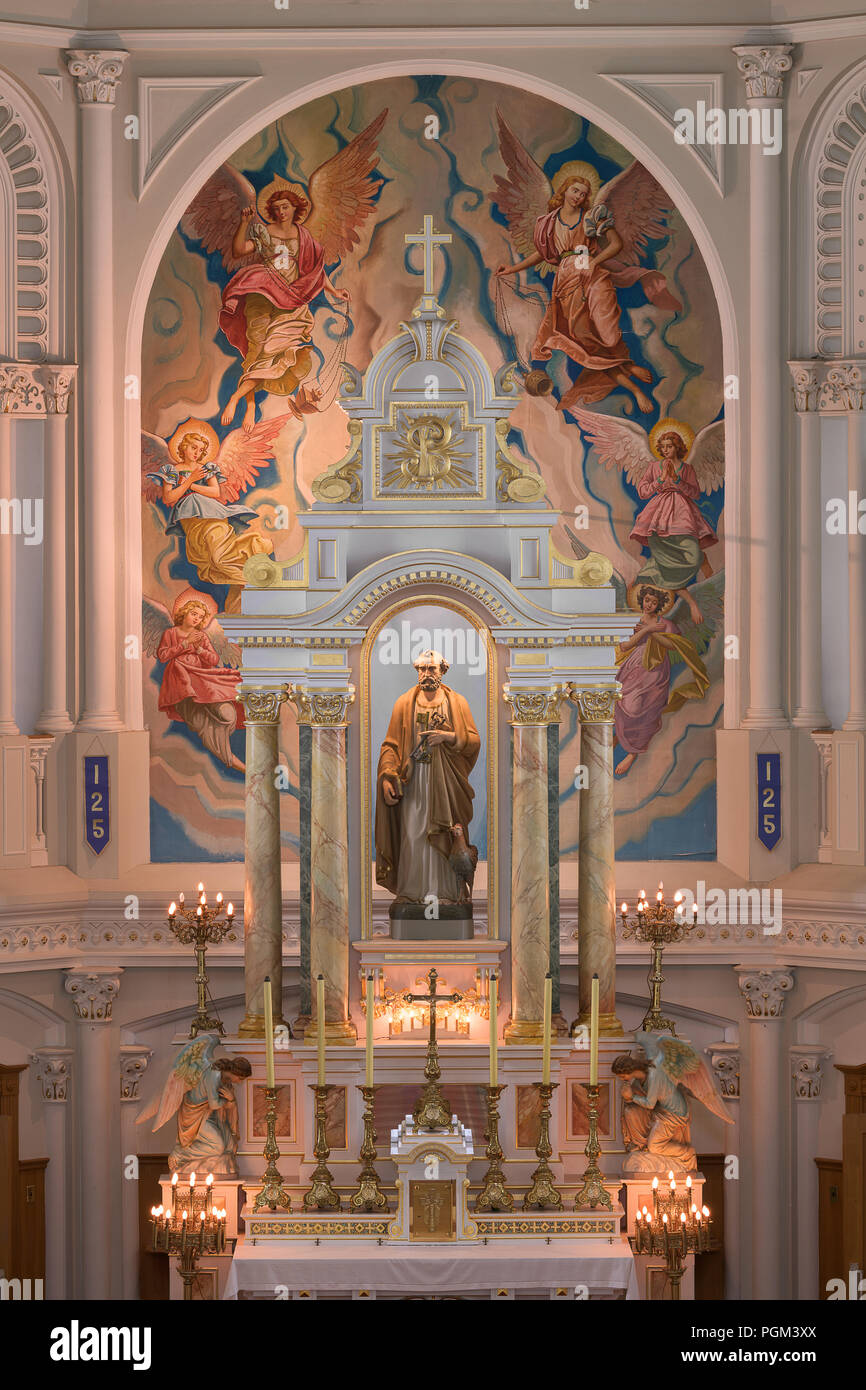 Cheticamp nova scotia church hi-res stock photography and images - Alamy