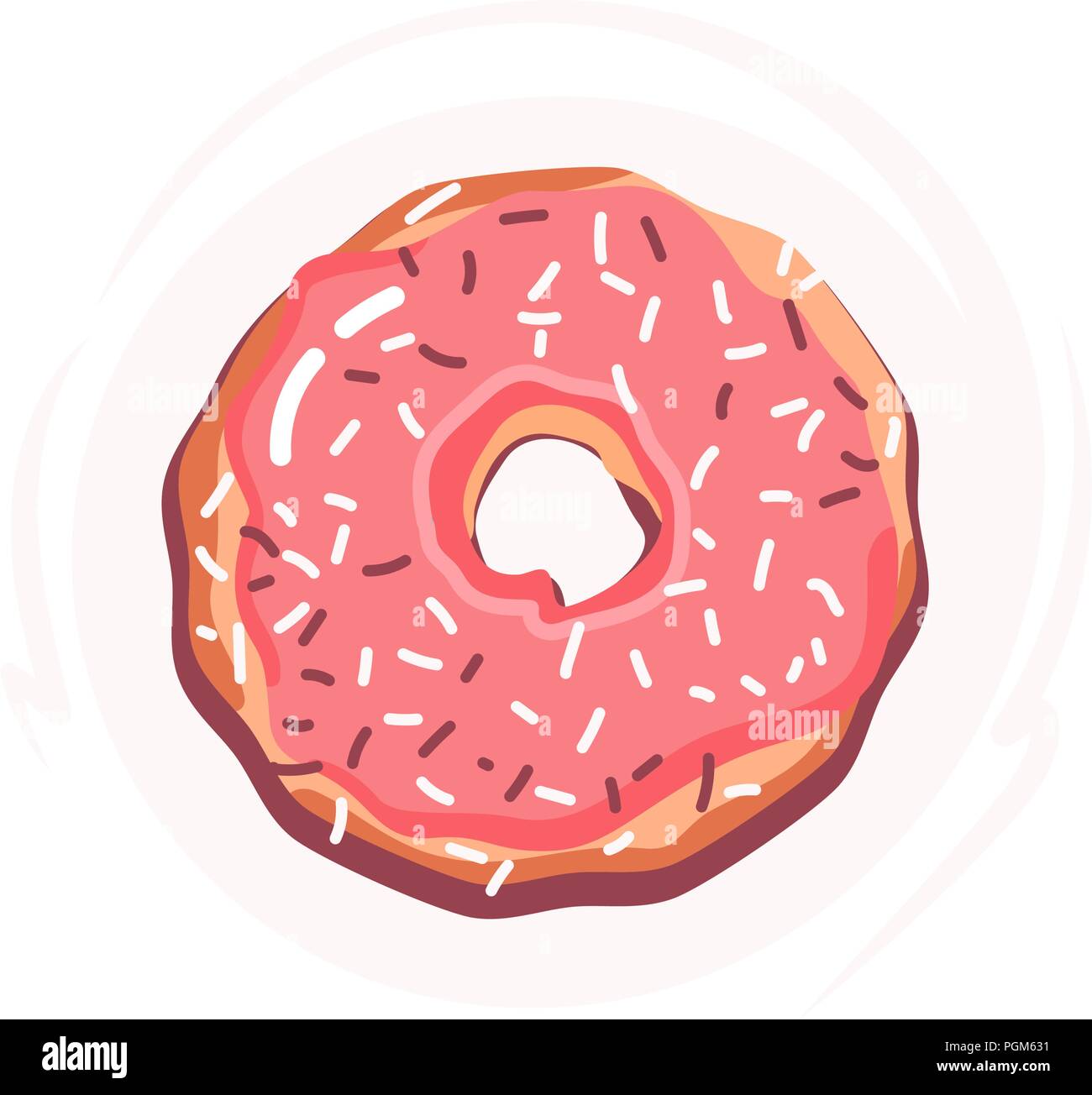 Vector donut icon. Sugar donut illustration Stock Vector Image & Art ...