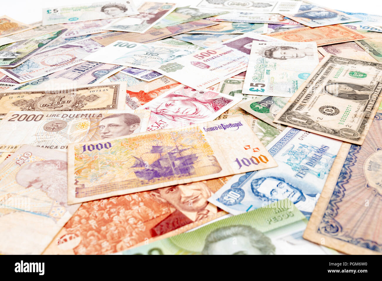 Money finance bank notes international hi-res stock photography and ...