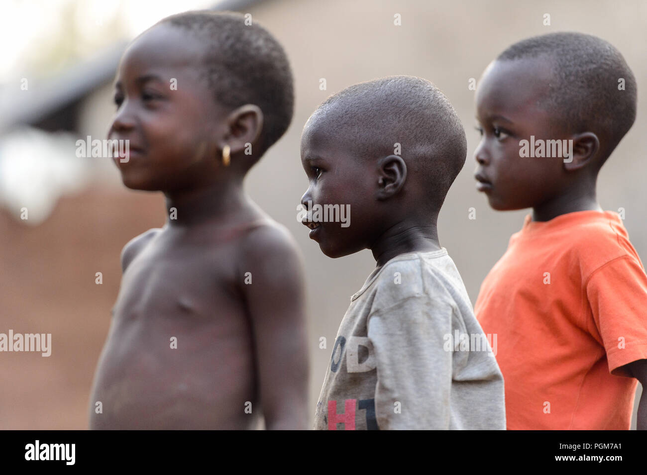 MASSIF KABYE, TOGO - JAN 13, 2017: Unidentified Togolese little ...