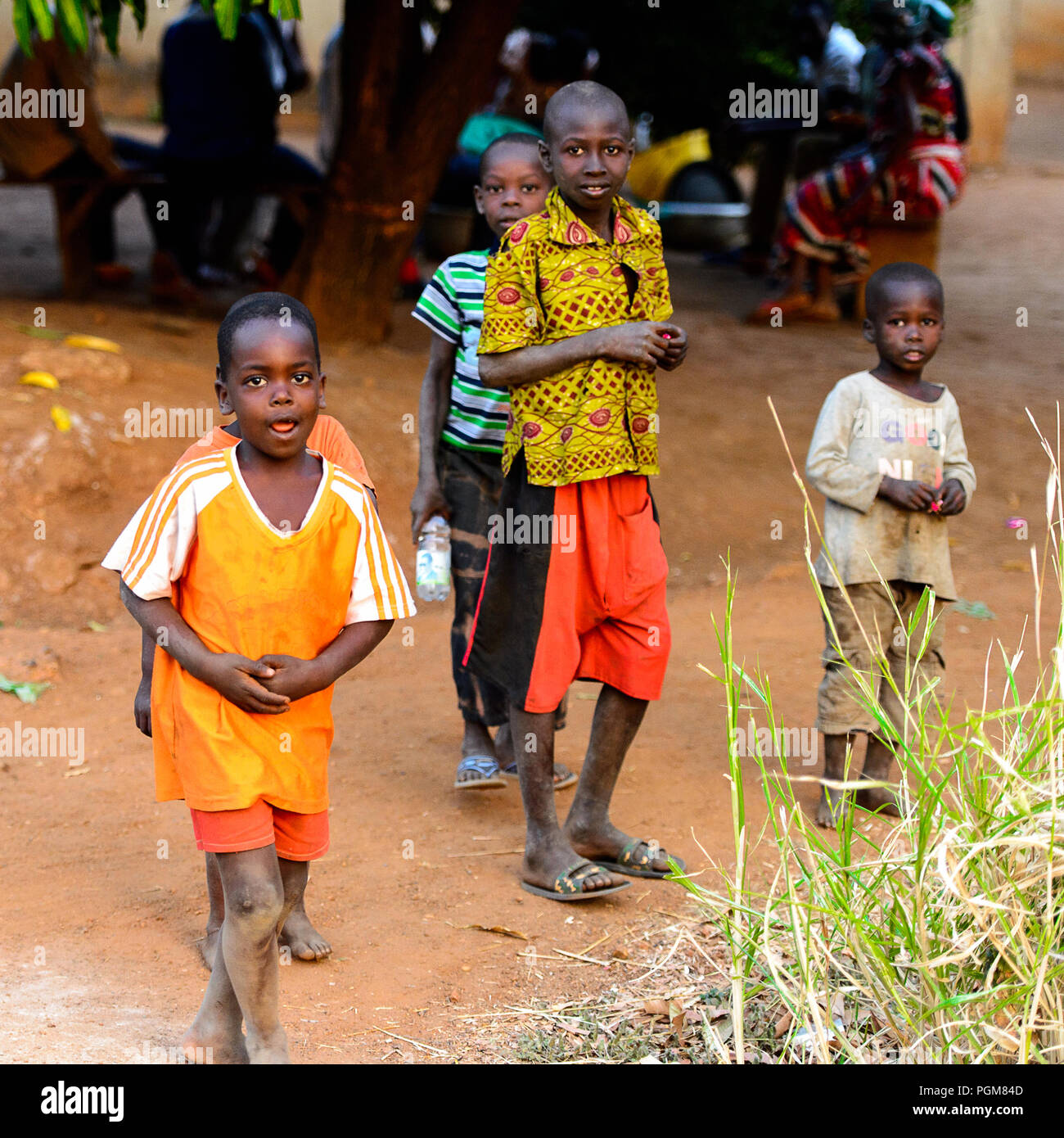 MASSIF KABYE, TOGO - JAN 13, 2017: Unidentified Togolese little ...