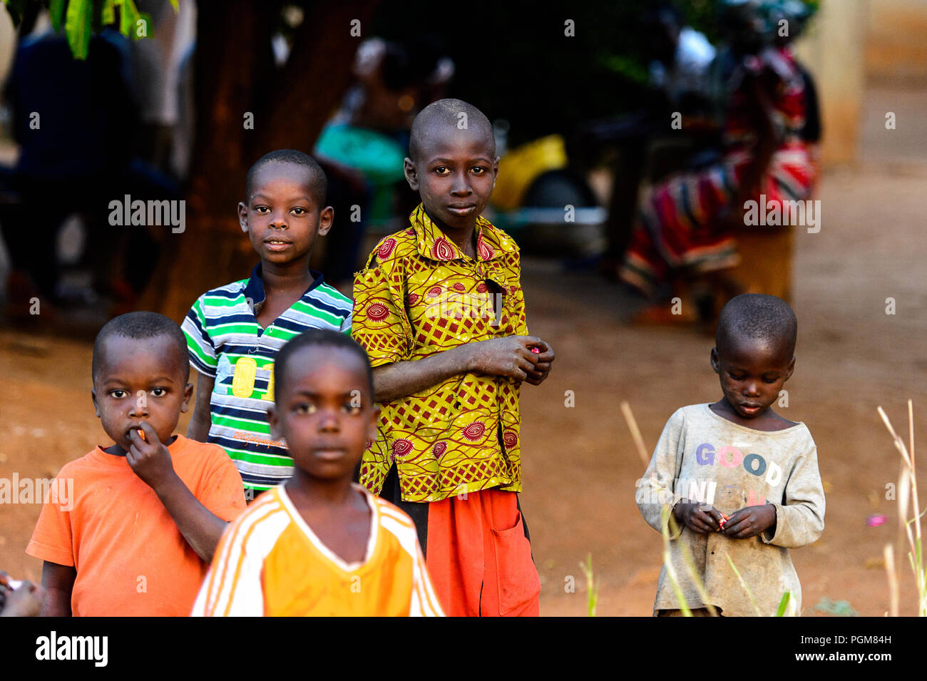 MASSIF KABYE, TOGO - JAN 13, 2017: Unidentified Togolese little ...