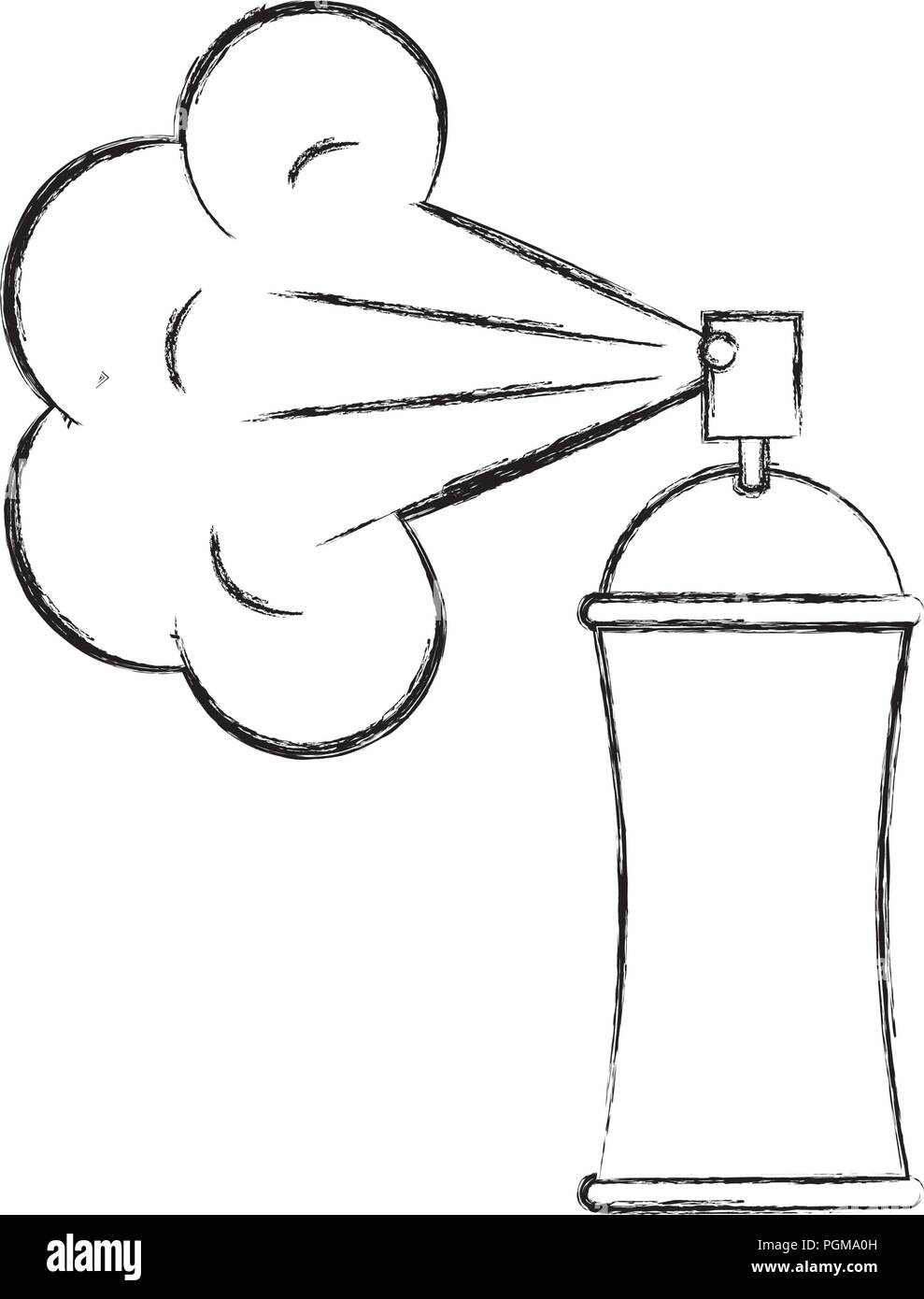 spray canister painting design creativity vector illustration hand ...