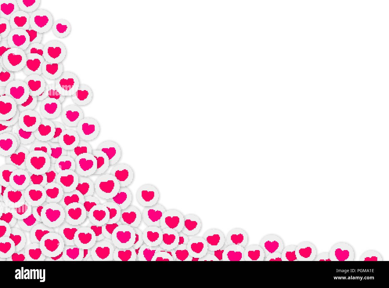 Feelings and love sign icons scattered on white background. Love sign ...