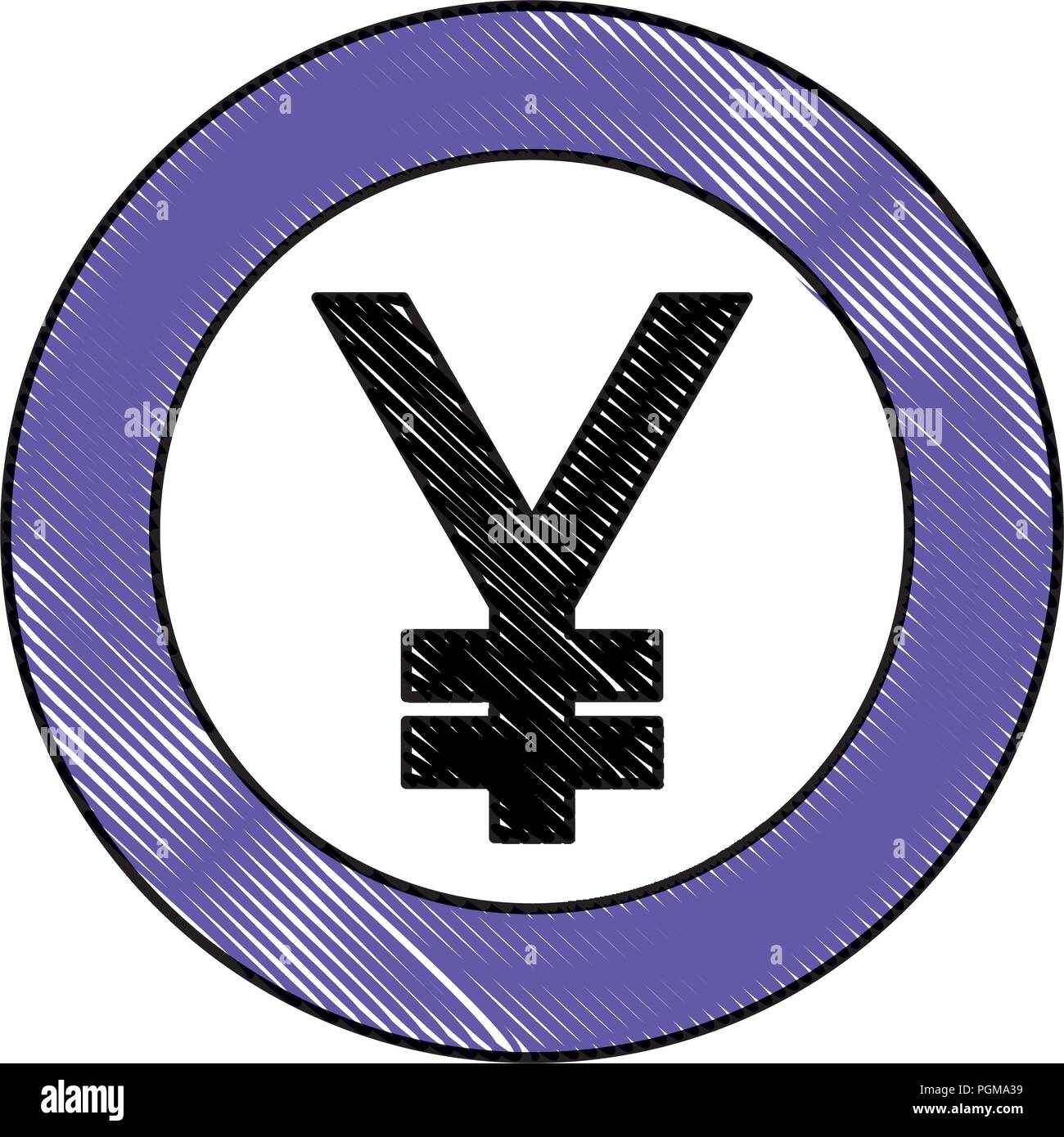 currency yen coin money japanese vector illustration Stock Vector Image ...