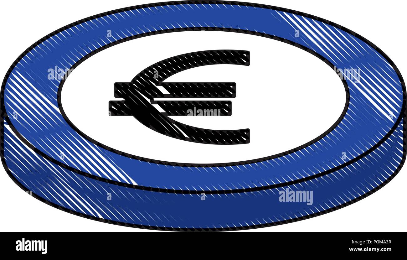 currency euro coin money european isometric vector illustration Stock ...