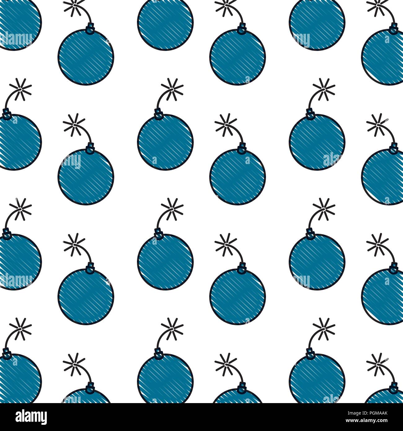 bomb explosion danger comic pattern background vector illustration ...