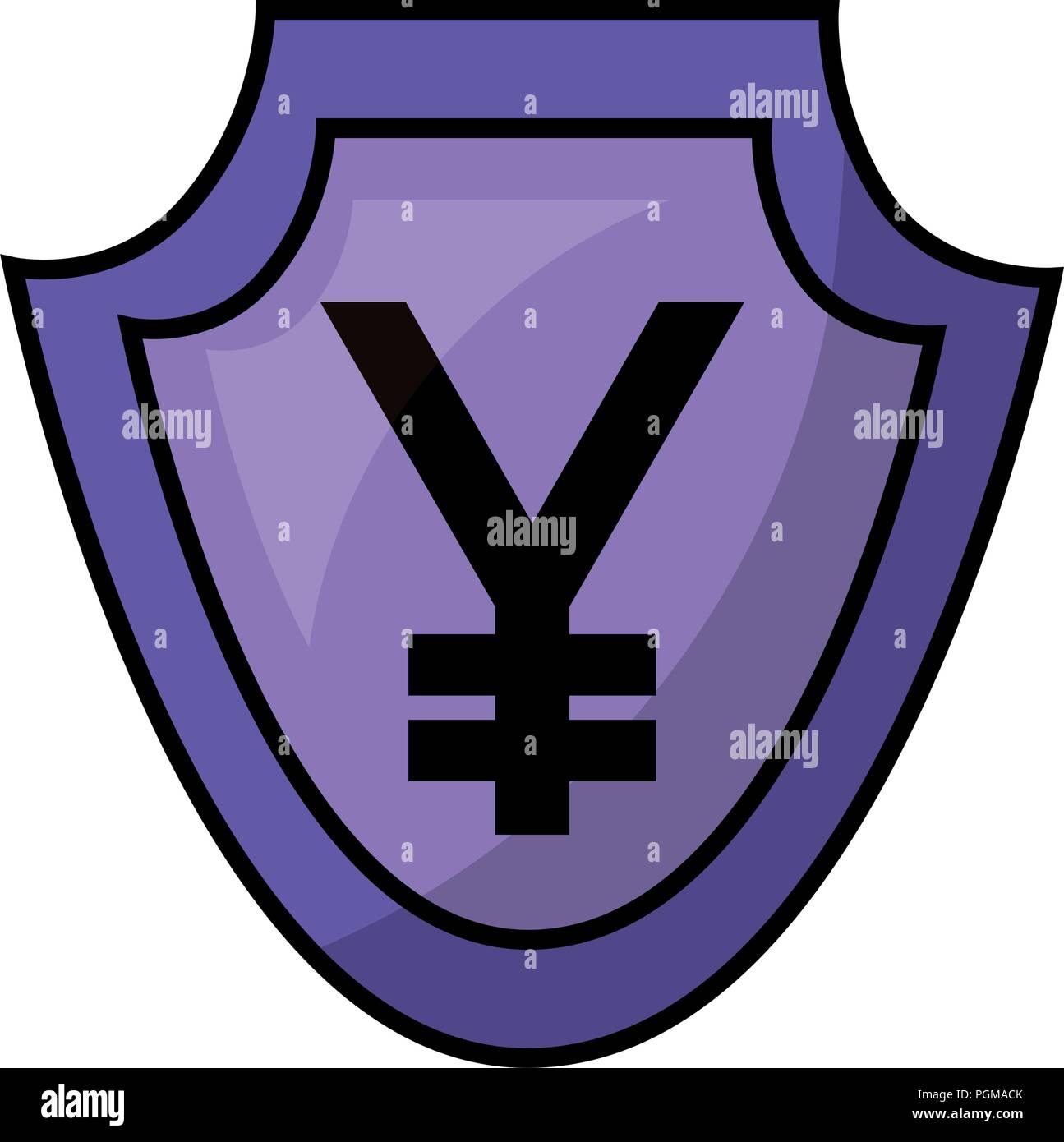 currency such as shield yen symbol foreign exchange vector illustration ...