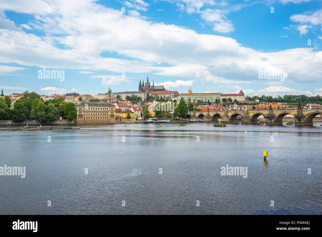 Praha skyline with Charles Bridge in Praha, Czech Stock Photo - Alamy