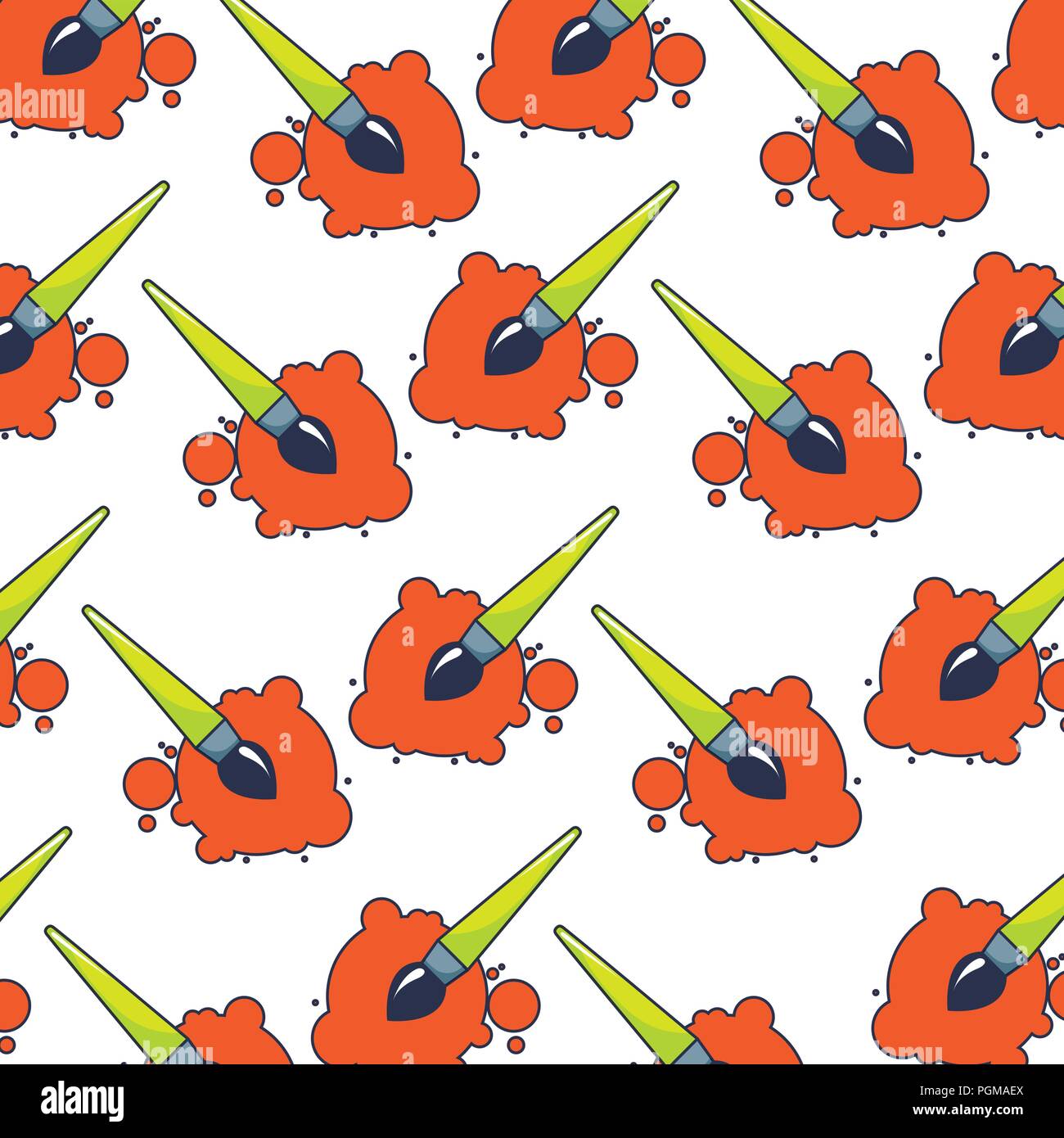 creative splash color paint brush pattern vector illustration Stock ...