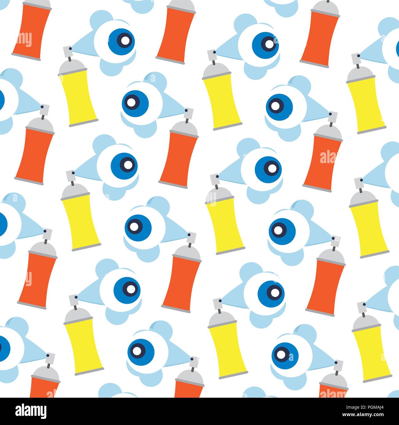 creativity paint spray eye background pattern vector illustration Stock ...