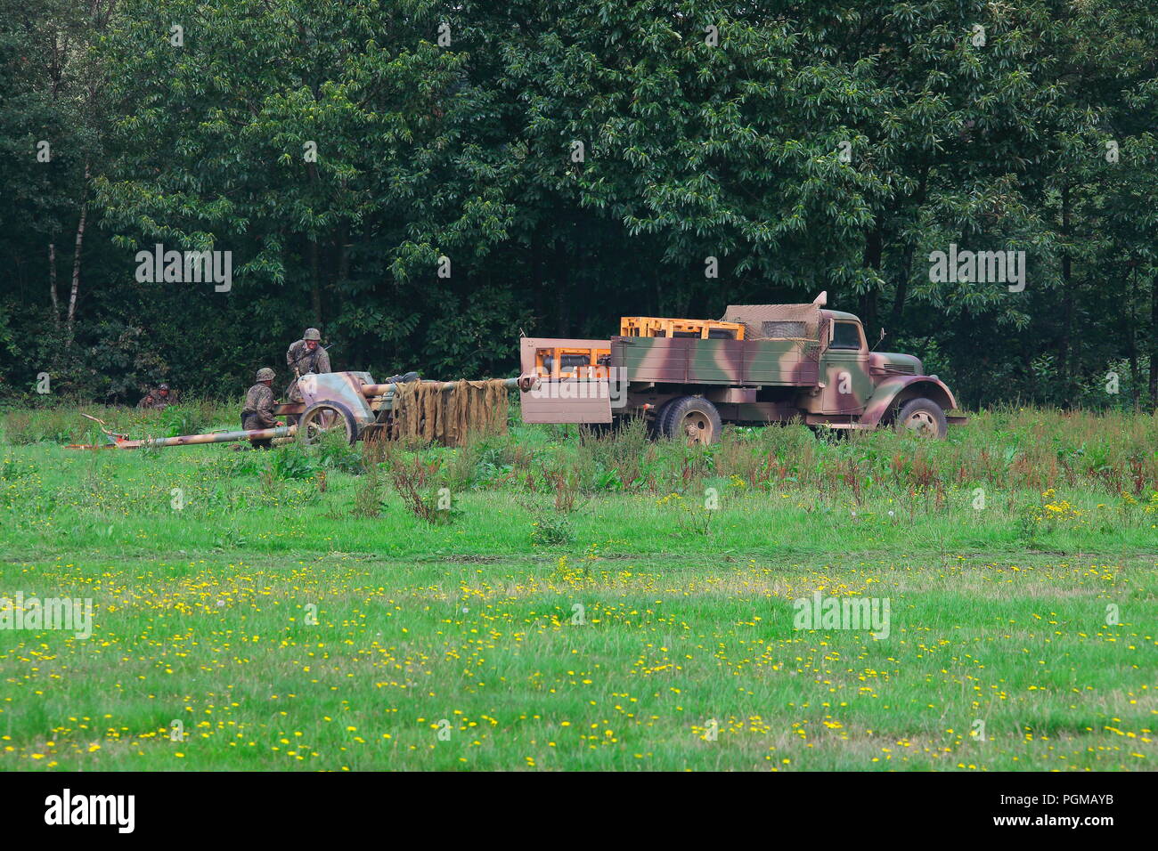 A world war two German tank manouevers in a display area ar Detling ...