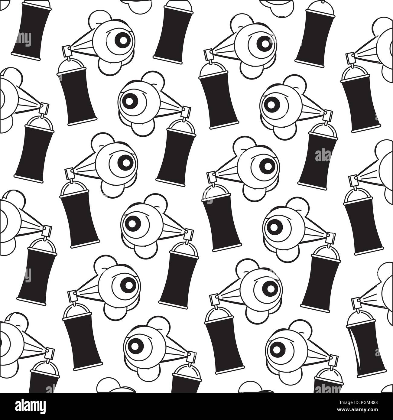 creativity paint spray eye background pattern vector illustration Stock ...