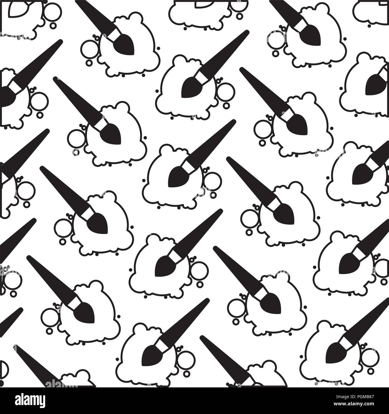 creative splash color paint brush pattern vector illustration Stock ...