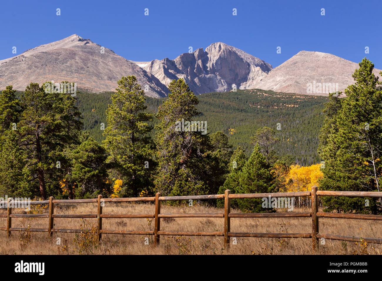 Longs Peak in the Rocky Mountain National Park, Colorado, USA Stock ...