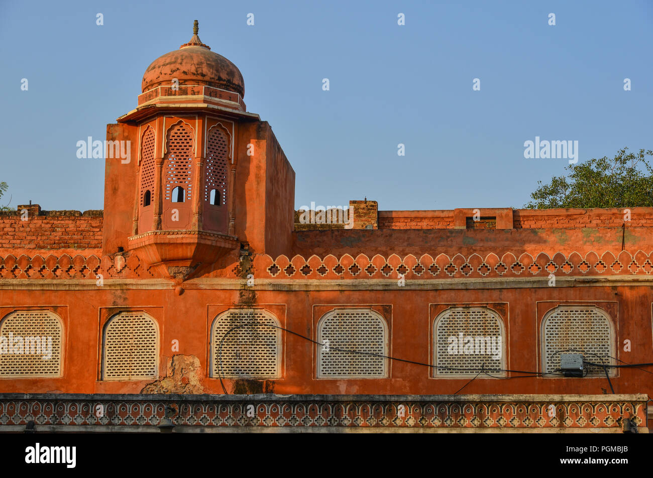 Jaipur, India - Nov 1, 2017. Old buildings located at Pink City in ...
