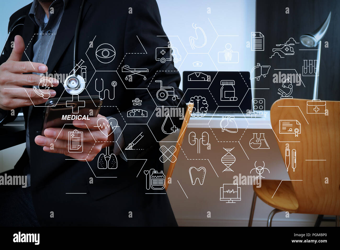 Digital health interface hi-res stock photography and images - Alamy