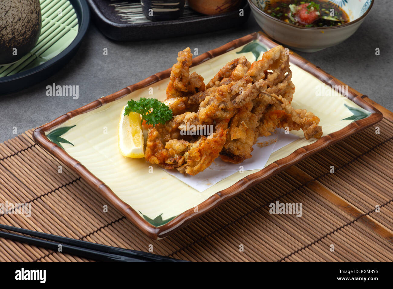 Japanese food - Soft shell crab Stock Photo - Alamy