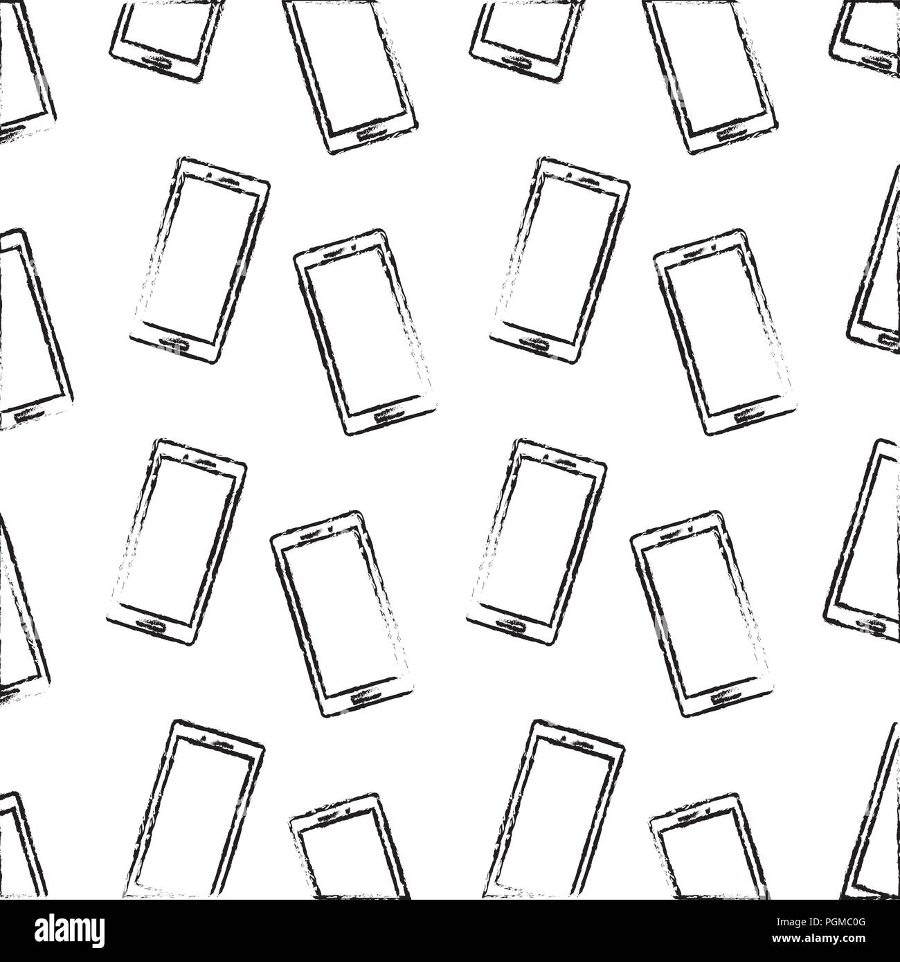 smartphone device digital technology gadget pattern vector illustration ...