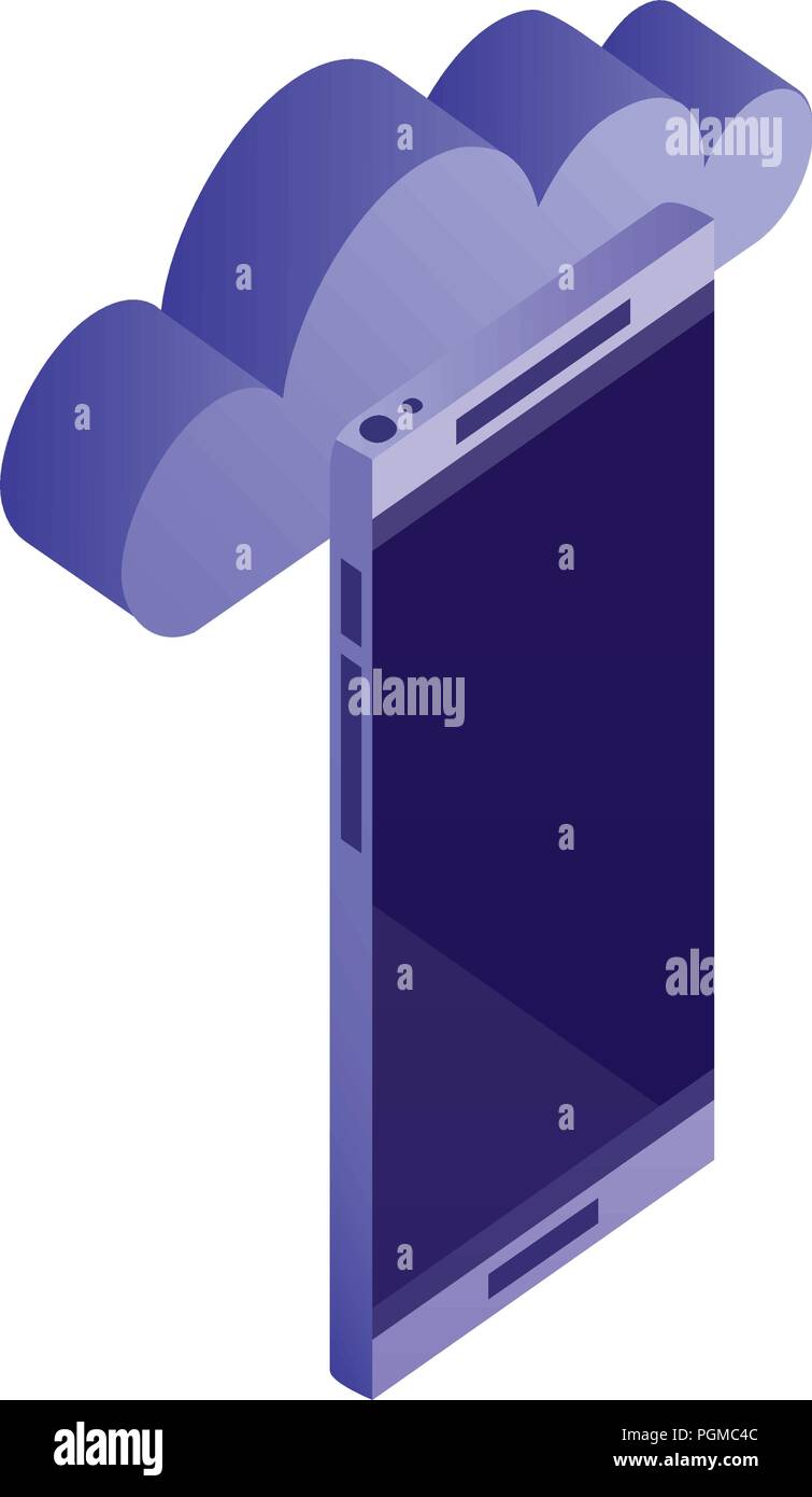 smartphone cloud computing storage network data vector illustration Stock Vector Image & Art - Alamy