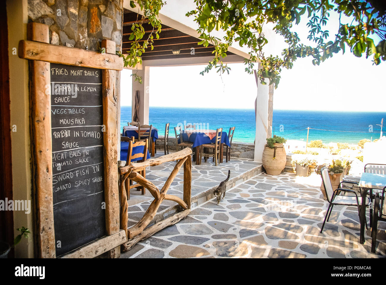 Greek restaurant menu chalk board hi-res stock photography and images ...