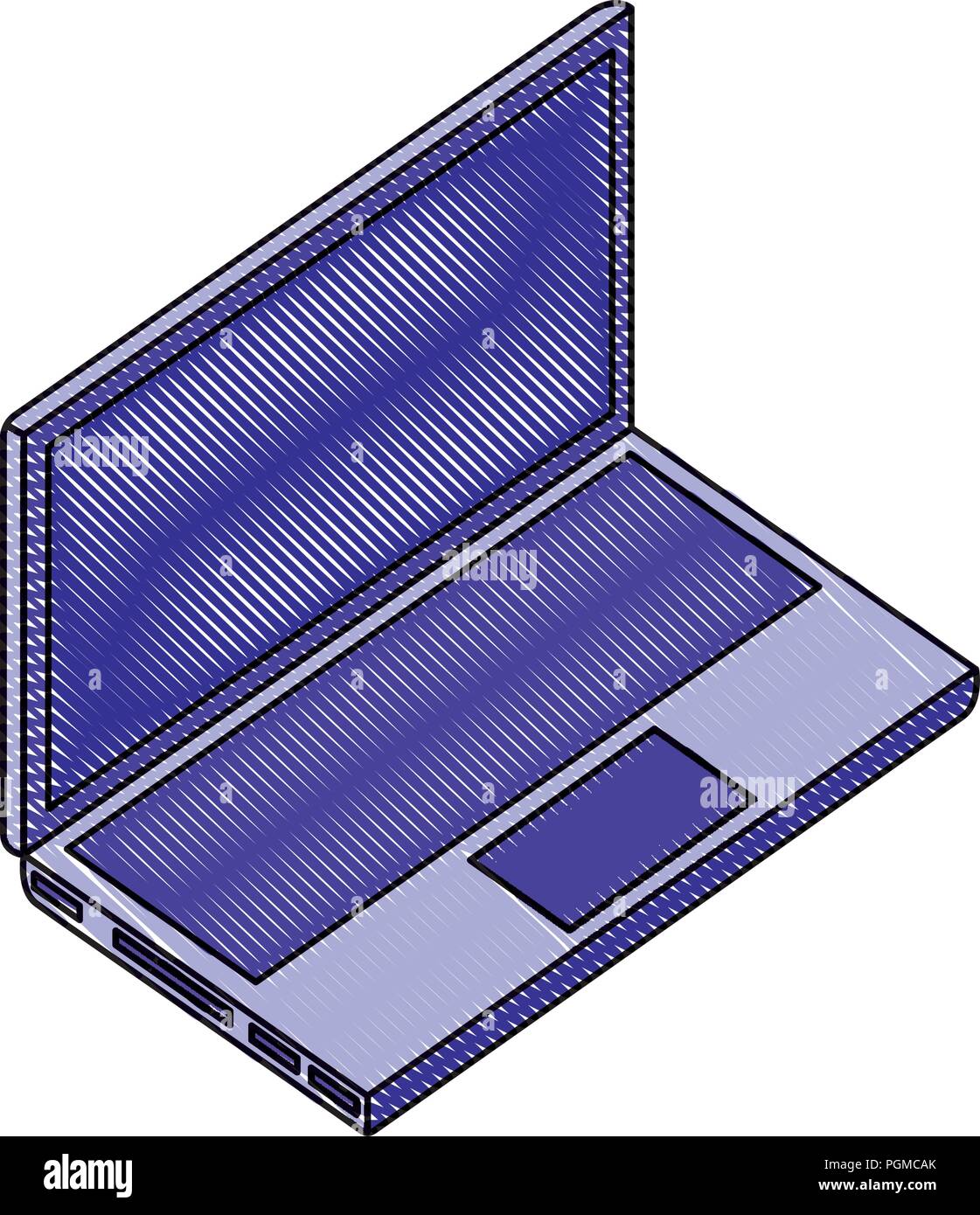 laptop isometric device digital gadget vector illustration Stock Vector ...