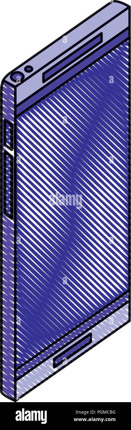 smartphone display digital gadget technology vector illustration Stock ...