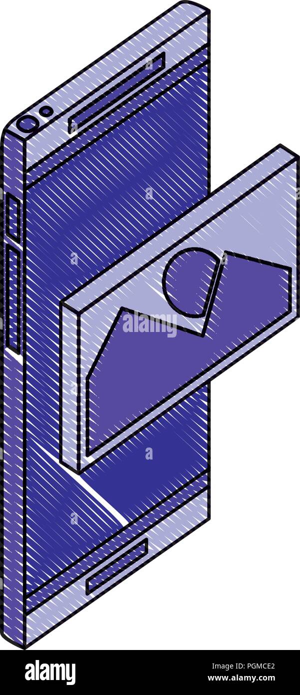 smartphone photo gallery network data vector illustration Stock Vector ...