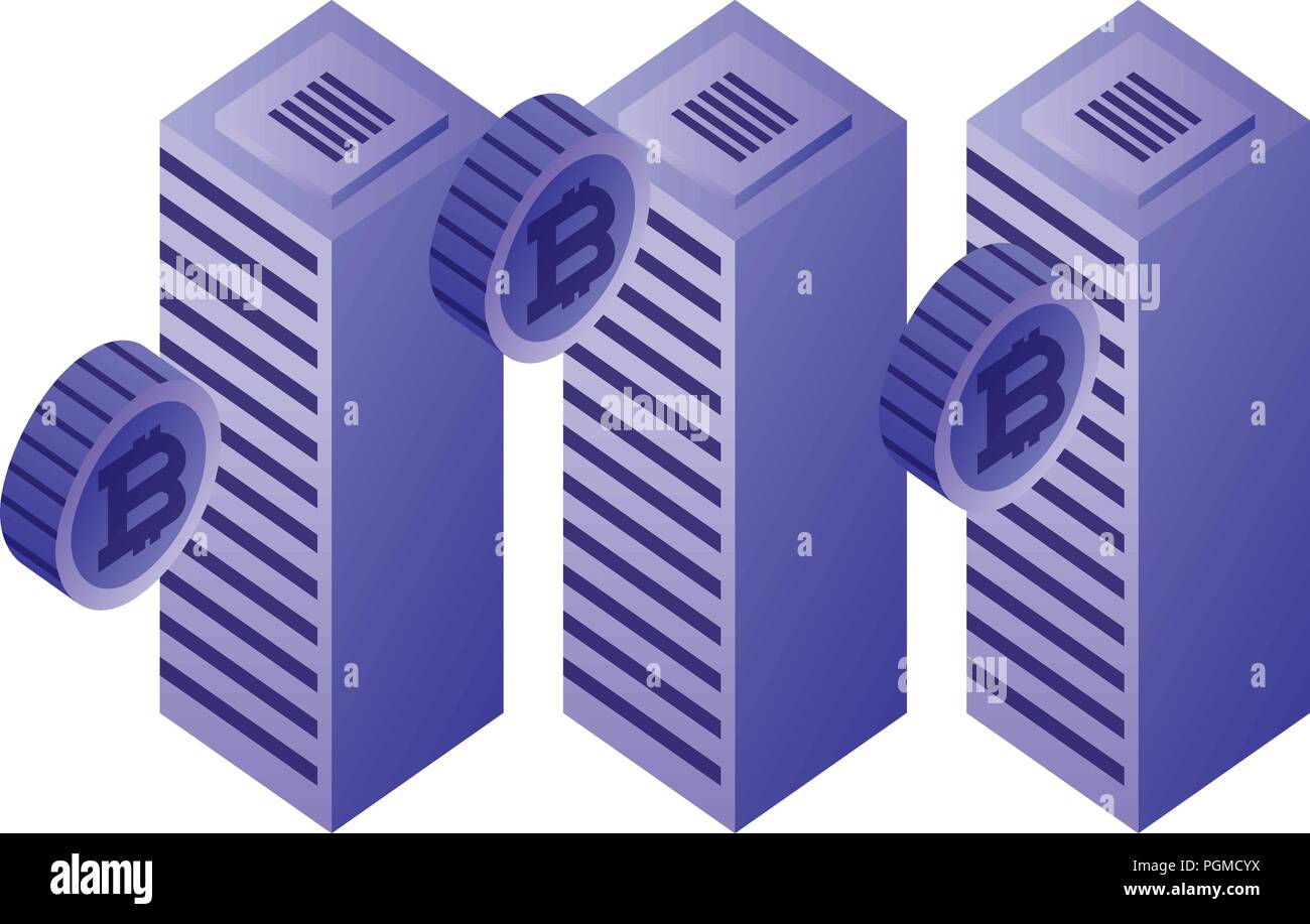data center servers with bitcoins Stock Vector Image & Art - Alamy