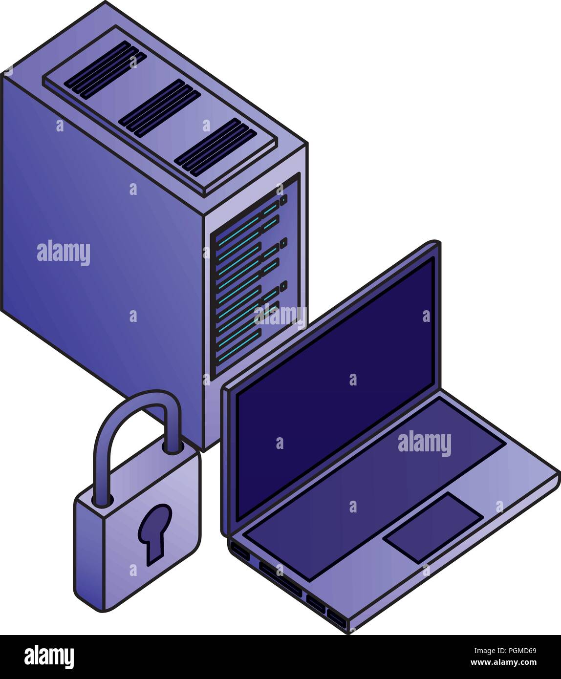 Cpu computer tower icon vector hi-res stock photography and images - Alamy