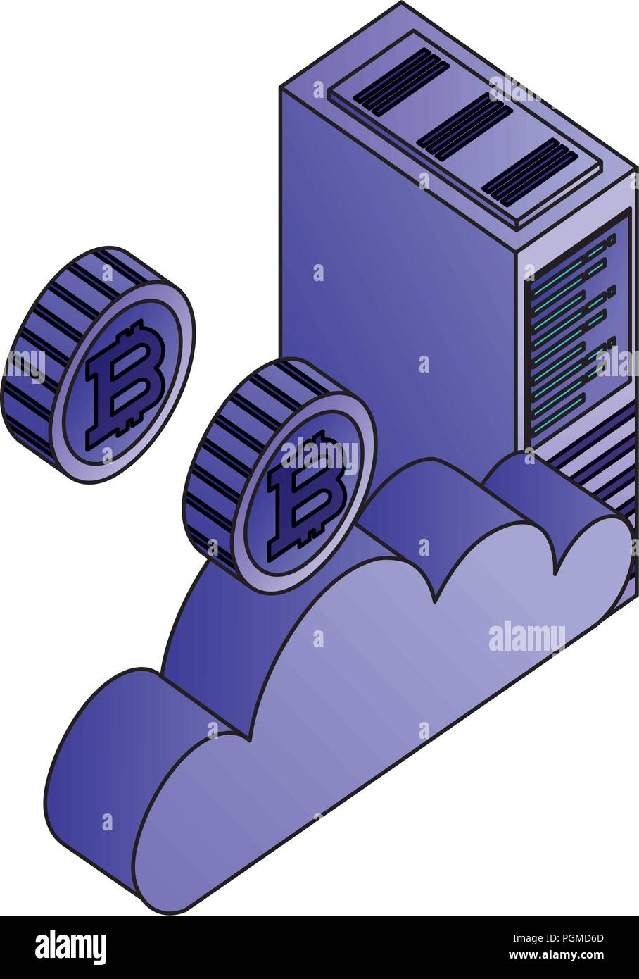 Cloud technology computing concept cryptocurrency Stock Vector Images ...