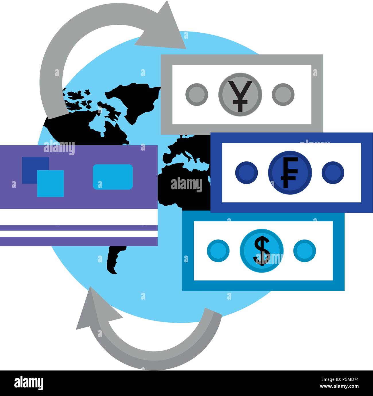 Money world different Stock Vector Images - Alamy