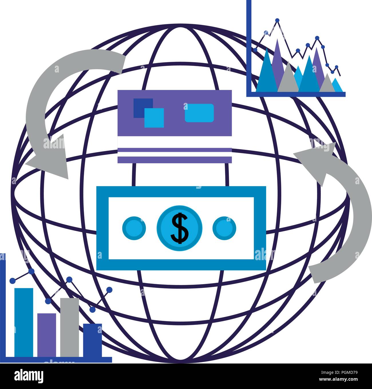 World transaction money dollar Stock Vector Images - Alamy