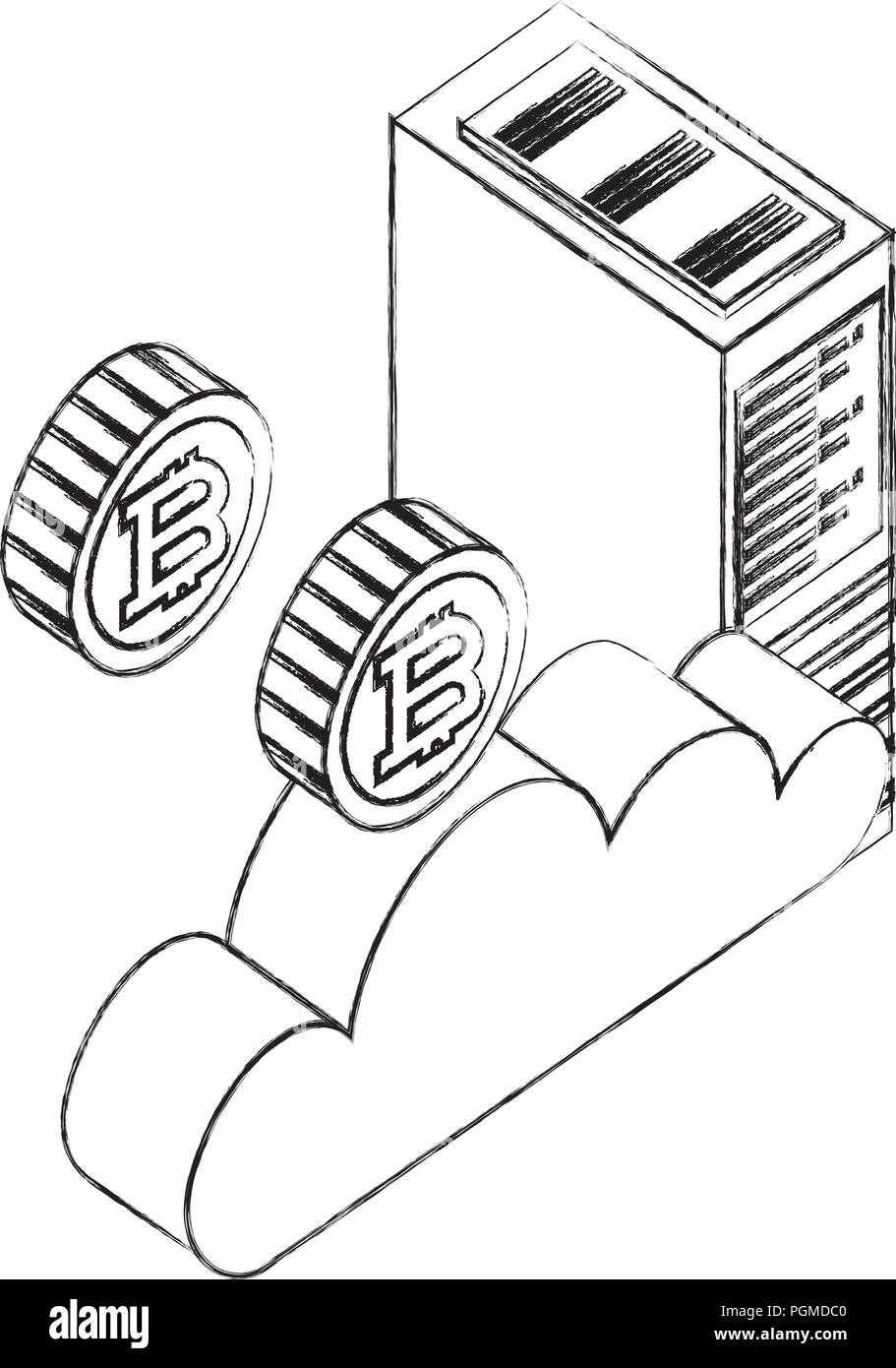 Cloud technology computing concept cryptocurrency Stock Vector Images ...