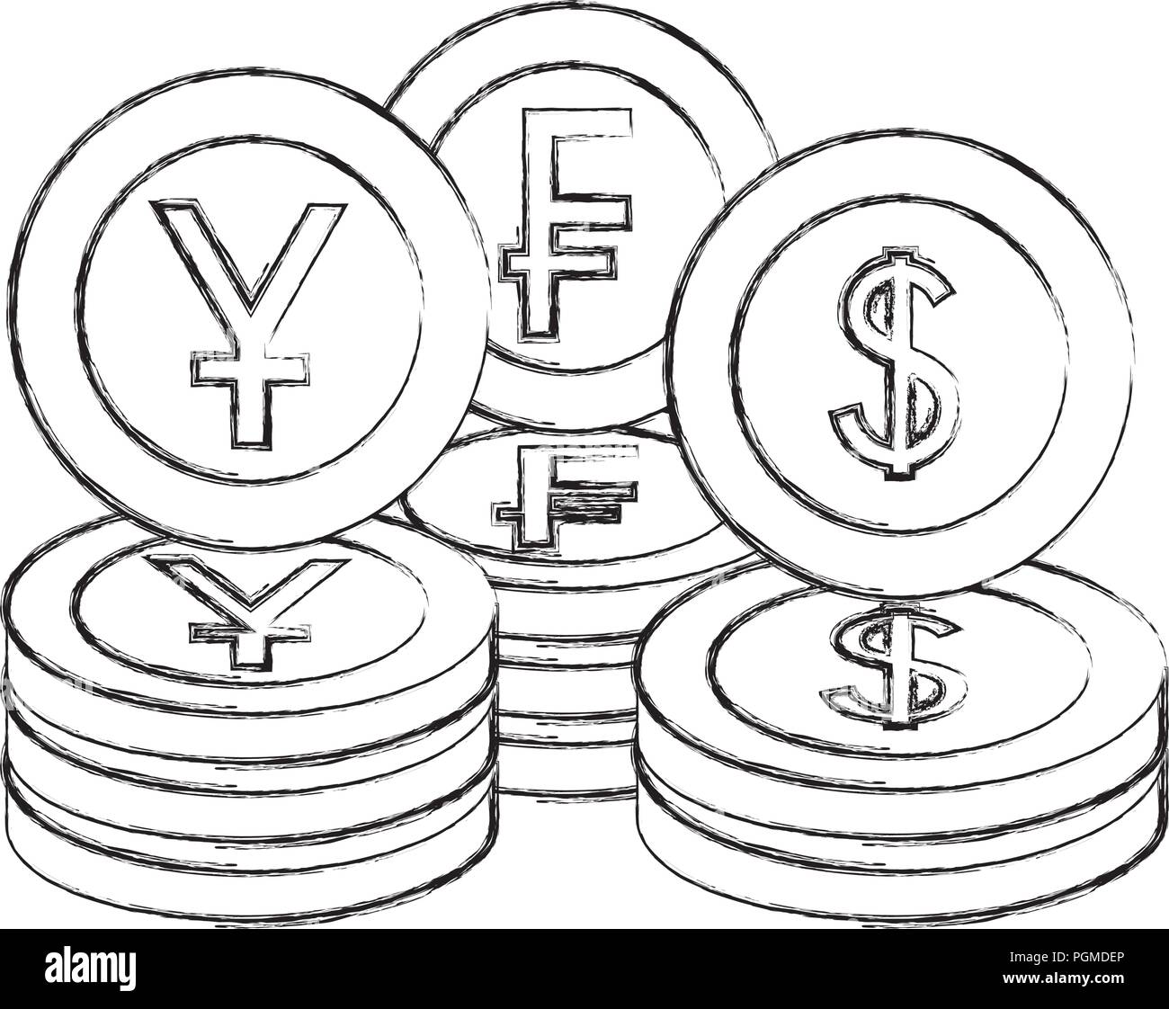 Coins won Stock Vector Images - Alamy
