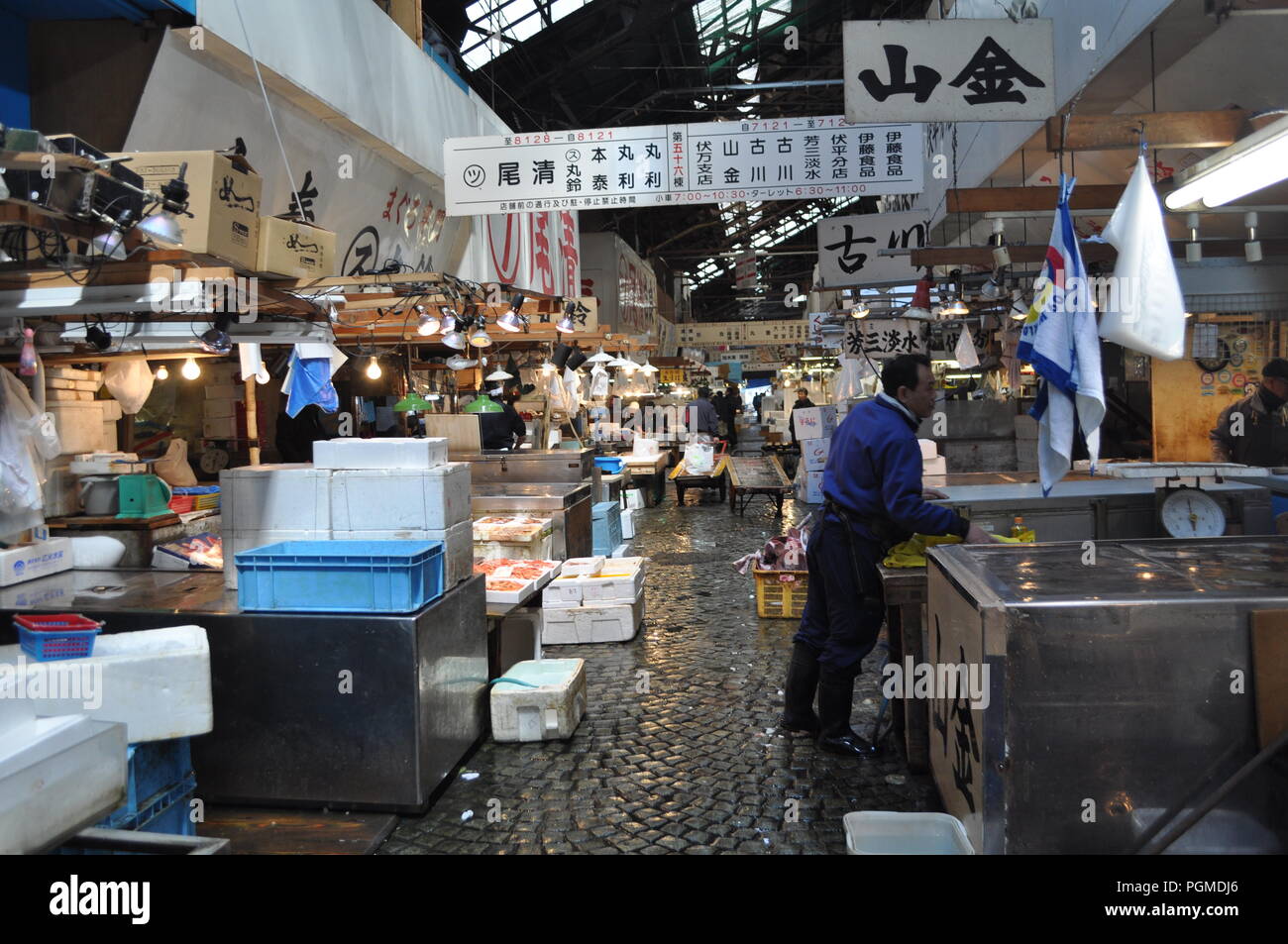 Tsukiji fish market, Toyko, Japan Stock Photo - Alamy