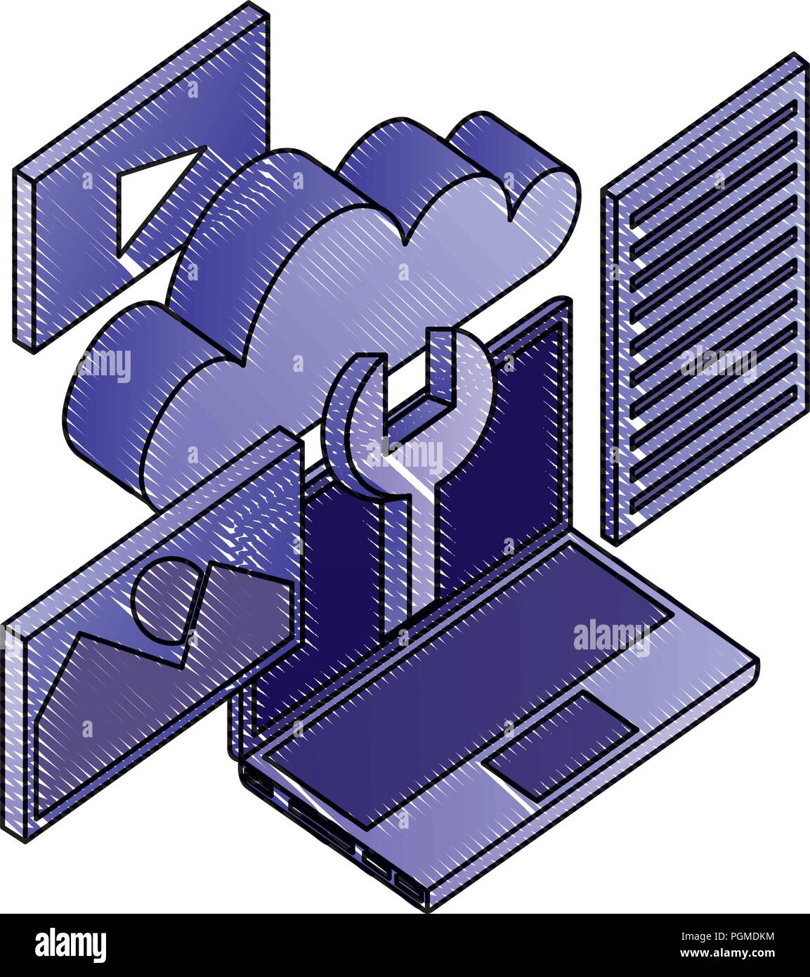 Data processing digitally generated Stock Vector Images - Alamy