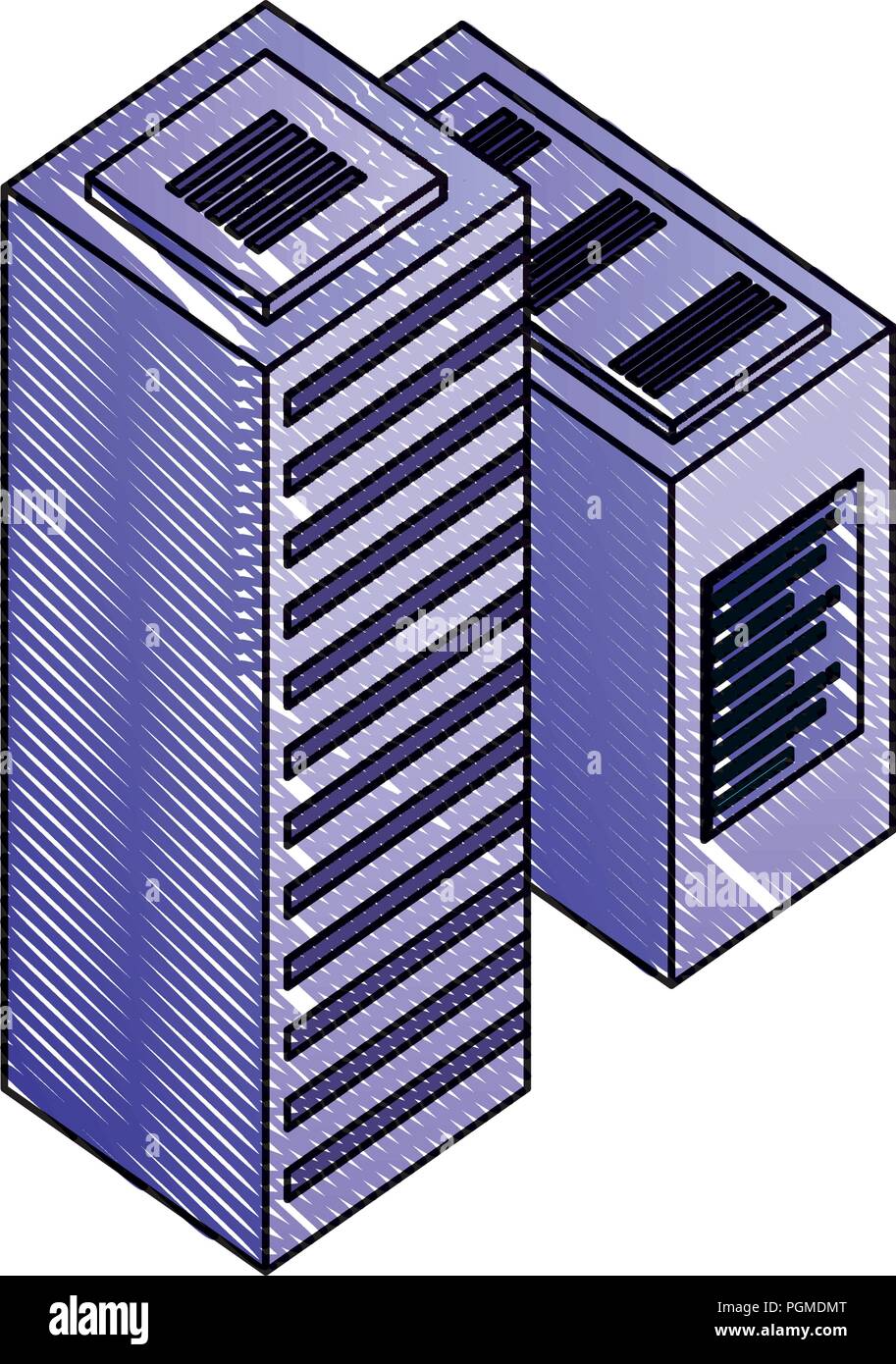 Inside computer tower Stock Vector Images - Alamy