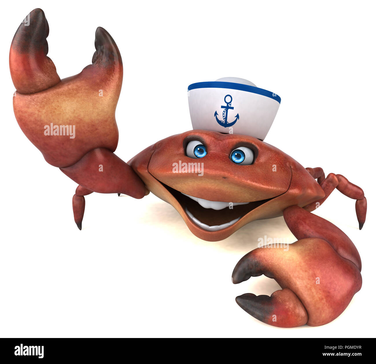 Fun crab - 3D Illustration Stock Photo - Alamy