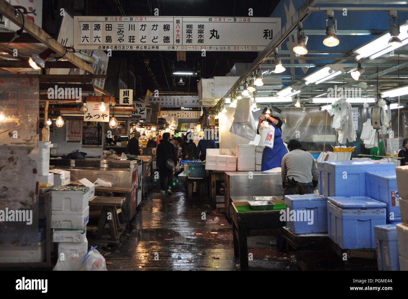 Tsukiji fish market, Toyko, Japan Stock Photo - Alamy