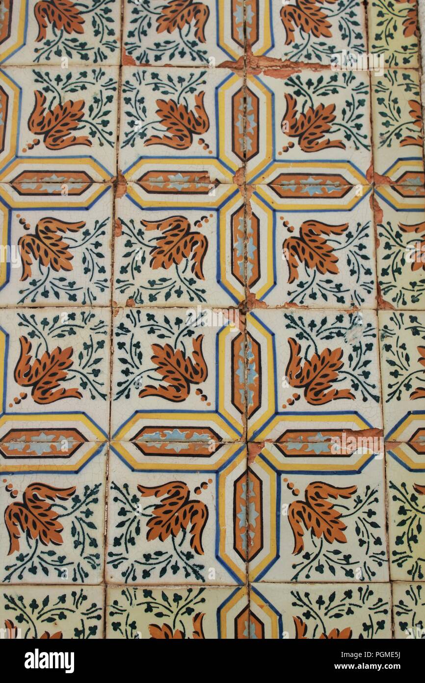 Colorful tiles of Lisbon, Portugal Stock Photo - Alamy