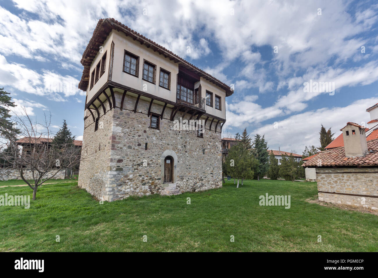 Amazing view of medieval Tower of Angel Voivode in Arapovo Monastery of ...