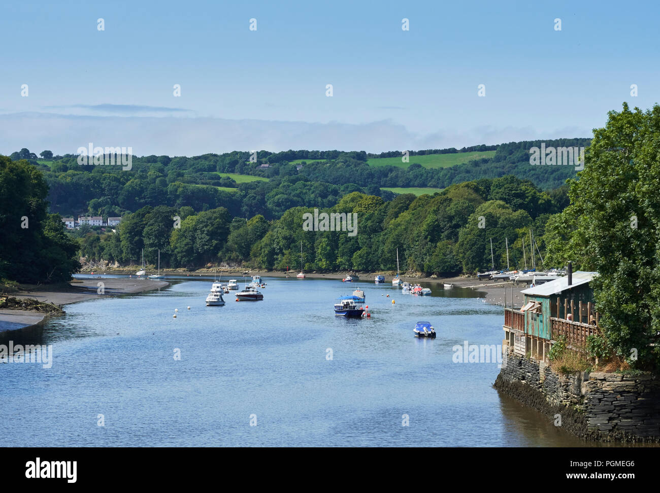 The river Teifi in Cardigan Stock Photo - Alamy