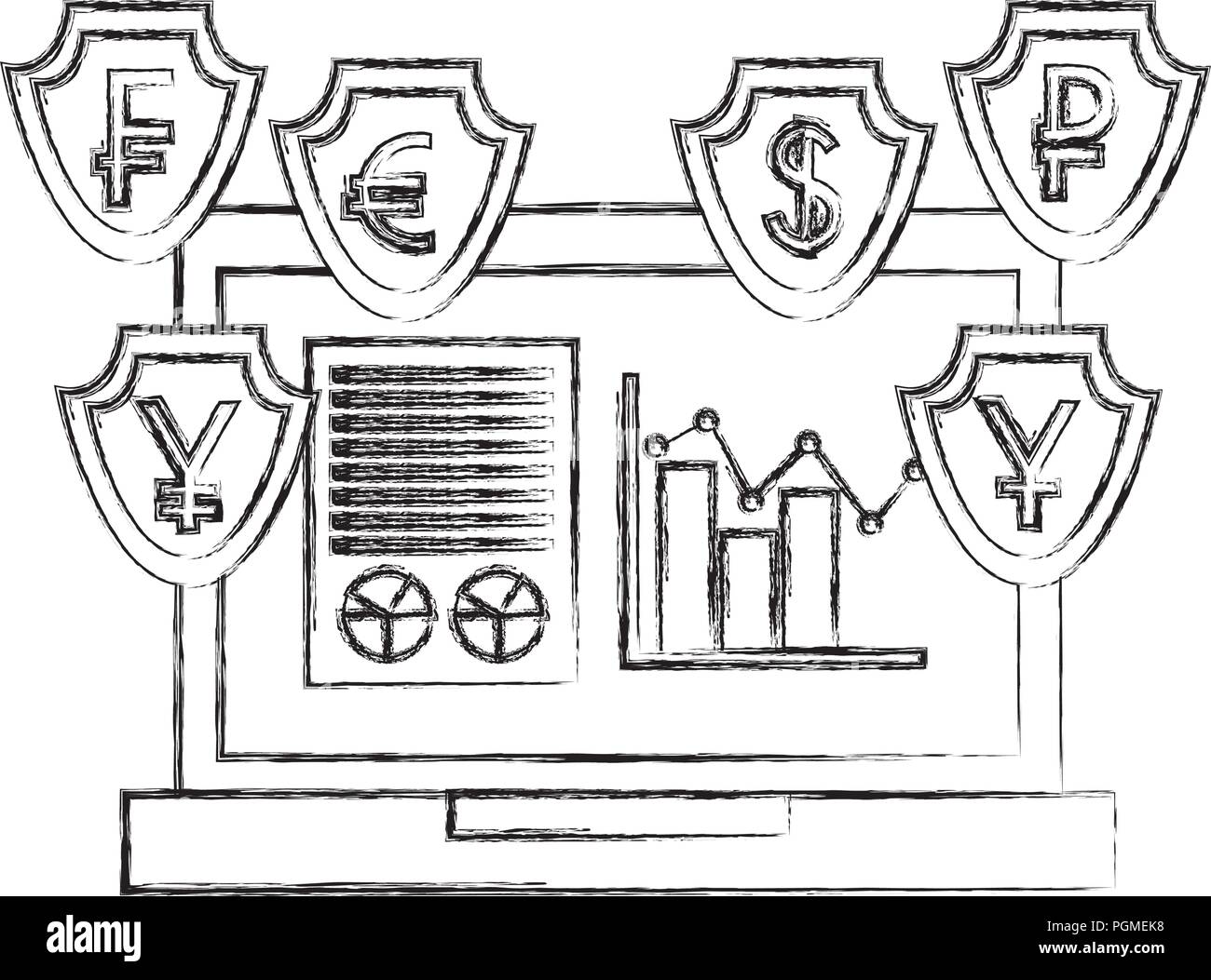 Foreign exchange market chart Stock Vector Images - Alamy